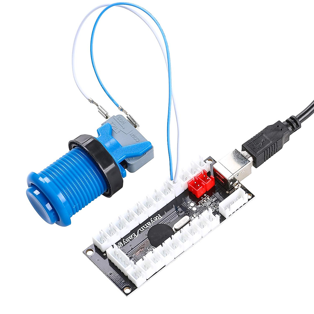 Reyann Zero Delay Arcade USB Encoder Pc to Joystick for Mame Jamma & Other Pc Fighting Games for American Style Arcade Joystick & HAPP Style Arcade Buttons