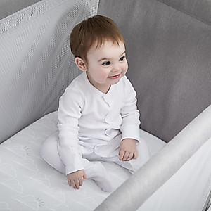 BEABA by Shnuggle Full Size Crib Fitted Sheets, Crib Sheets, Crib Mattress Baby Bedding Set, Sheets for Baby Crib, Pack of 2 Fitted Sheet Set, (Cloud)