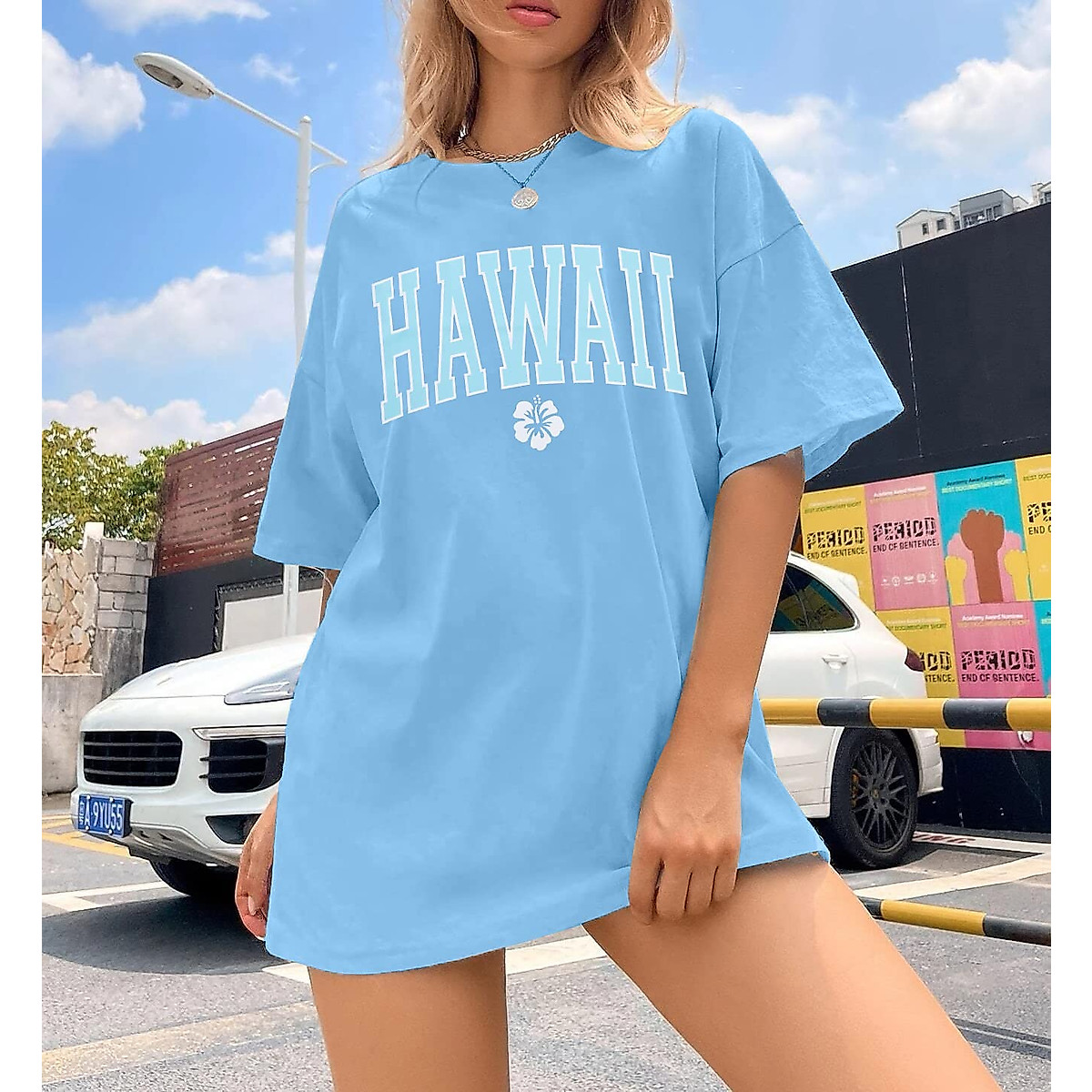 Hawaiian Shirts for Women Oversized Tshirts Shirts Flower Shirt Tropical Vacation Clothes Summer Vacation Tee