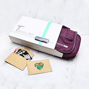 JUMENG Small Compact Hanging Travel Toiletry Bag Makeup Organizers Waterproof Cosmetic Bag Bathroom Shower Storage Bag Dop Kit for Men and Women