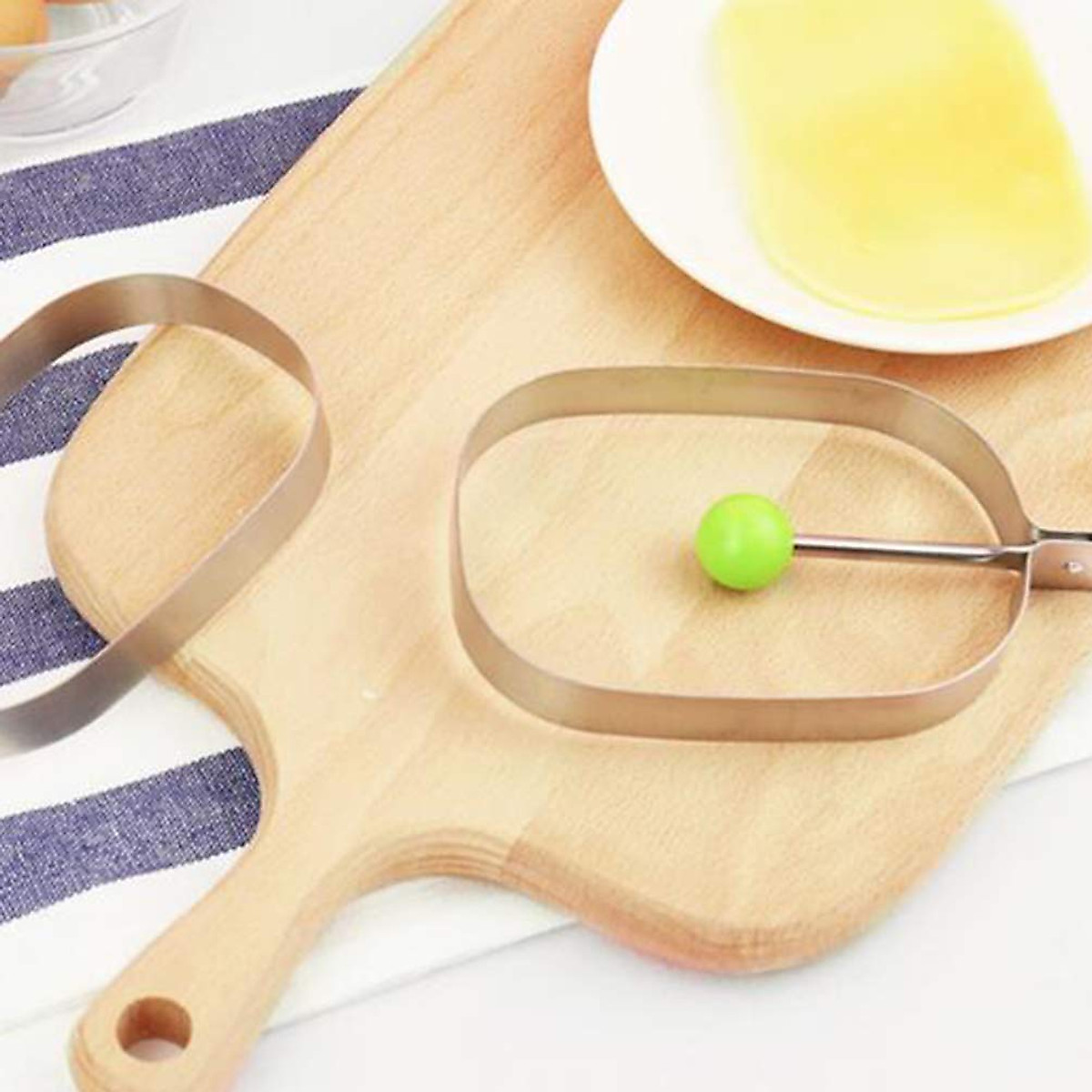 TOPBATHY 5pcs Mousse Rings Cake Baking Egg Rings Stainless Steel Shaper Rectangular Non Stick Pastry Mold Mould for Kitchen Cooking Size M 709ml