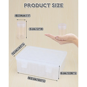 Moon Magpie Diamond Painting Storage Containers, 25PCS Bead Storage and Organizer, Mini Clear Bead Organizer Jars with Screw Lids for Storing Diamond Painting Accessories, Diamond Craft, Rhinestones