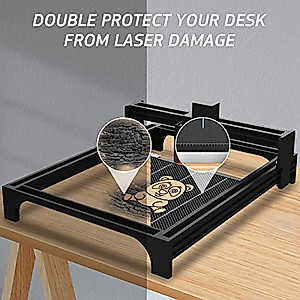 Honeycomb Laser Bed, LESANM 19.68x 19.68x 0.87 inch Honeycomb Working Panel for CO2 or Diode Laser Engraver Cutting Machine, Honeycomb Working Table with Aluminum Plate for Table-Protecting