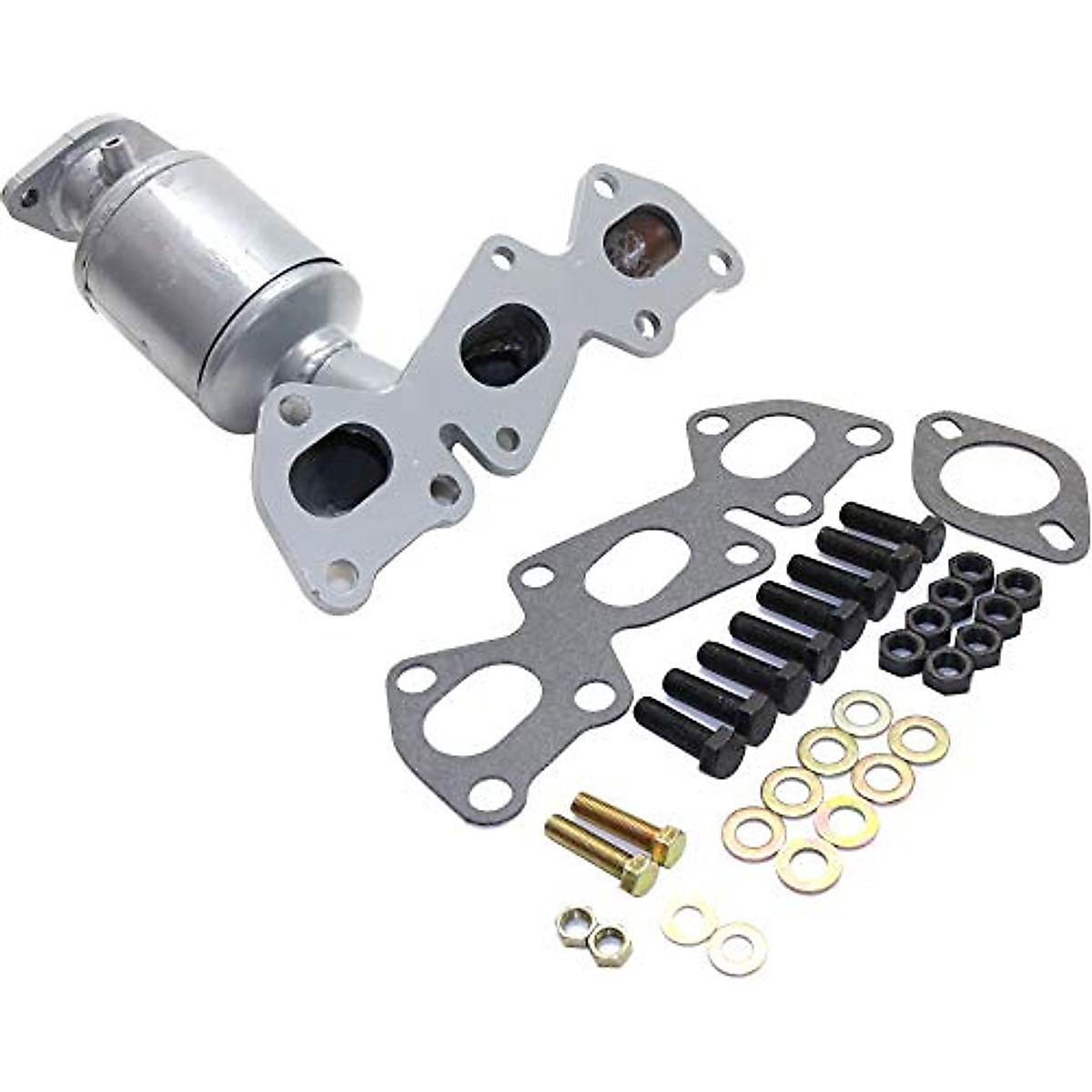 Evan Fischer Catalytic Converter Set of 2 Compatible with 2006-2007 Hyundai Sonata, 2006-2010 Azera, 2007-2008 Entourage, Fits 2006-2010 Kia Sedona Firewall and Radiator Side