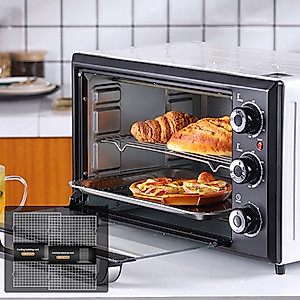 UOUYOO Cooling Rack for Baking, Set of 2 Stainless Steel, 16x10 Inches Baking Rack Oven Safe Grid Wire Racks for Roasting, Grilling, and Drying, Oven Safe and Dishwasher Friendly