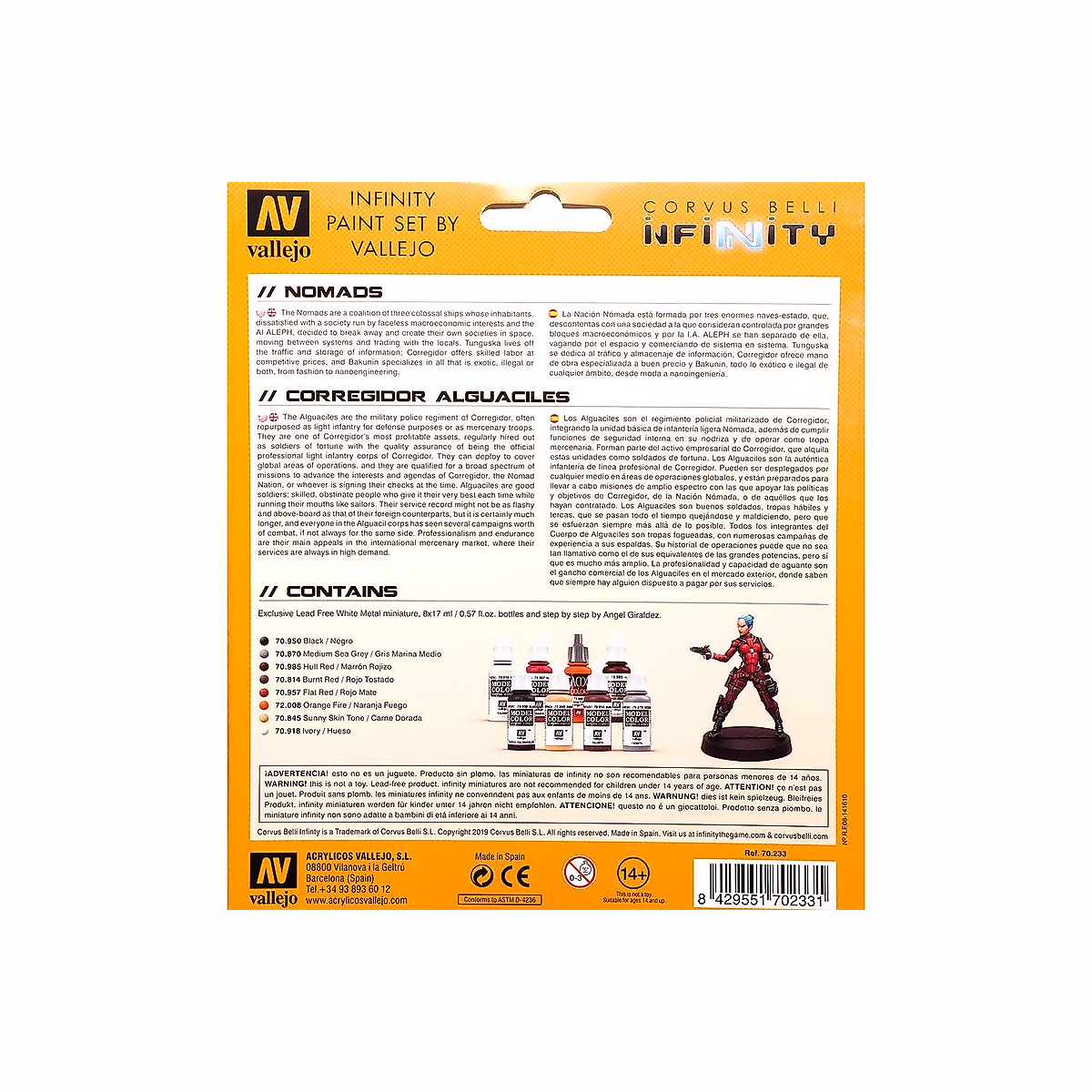 Corvus Belli S.L.L. Model Color Set: Infinity Nomads Exclusive Miniature