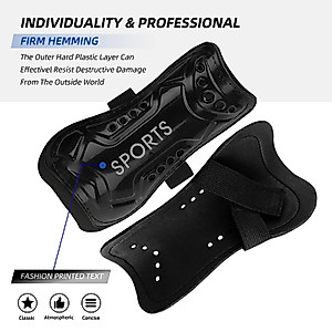 YICYC Soccer Shin Guards Kids Youth, Shin Pads and Shin Guard Sleeves for 3-15 Years Old Boys and Girls for Football Games Training, EVA Cushion Protection Reduce Shocks and Injurie