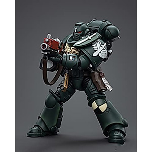 Pipigirl JoyToy Warhammer 40K Space Marine Genuine License 1/18 Soldier, Dark Angels Intercessors, 4inch Models Space Marines Action Figures Kits (Sergeant Rakiel)