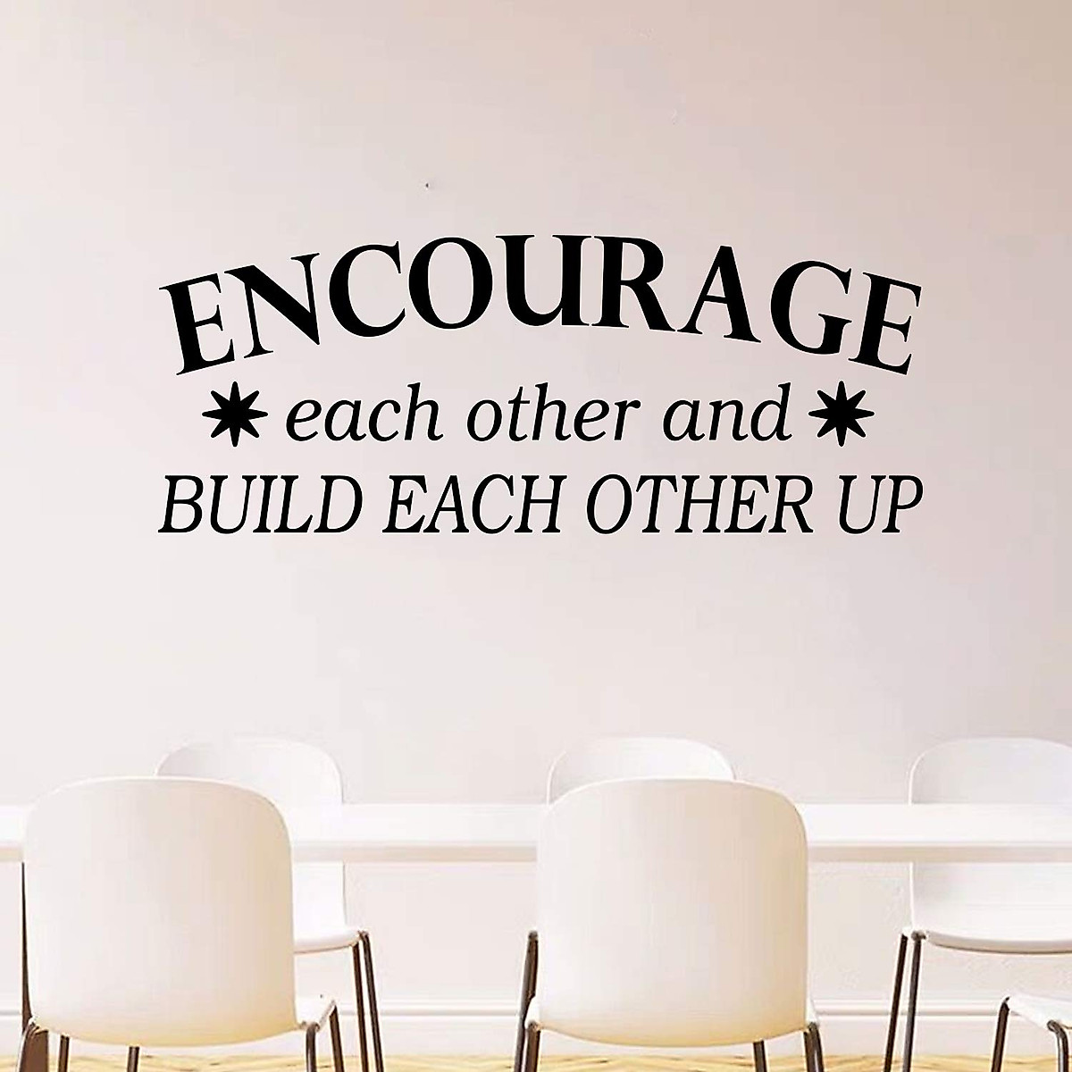 AnFigure Teamwork Wall Art, Motivational Wall Decals, Quotes Childrens Teenager Girl Boy Kids Nursery Playroom Poster Art Home Decor Vinyl Stickers Encourage Each Other & Build Each Other Up 32"x12.5"
