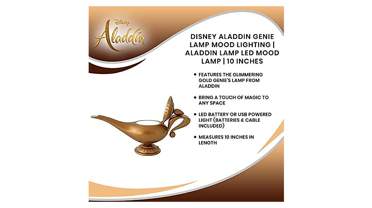Disney Aladdin Genie Lamp LED Mood Light for Fandom