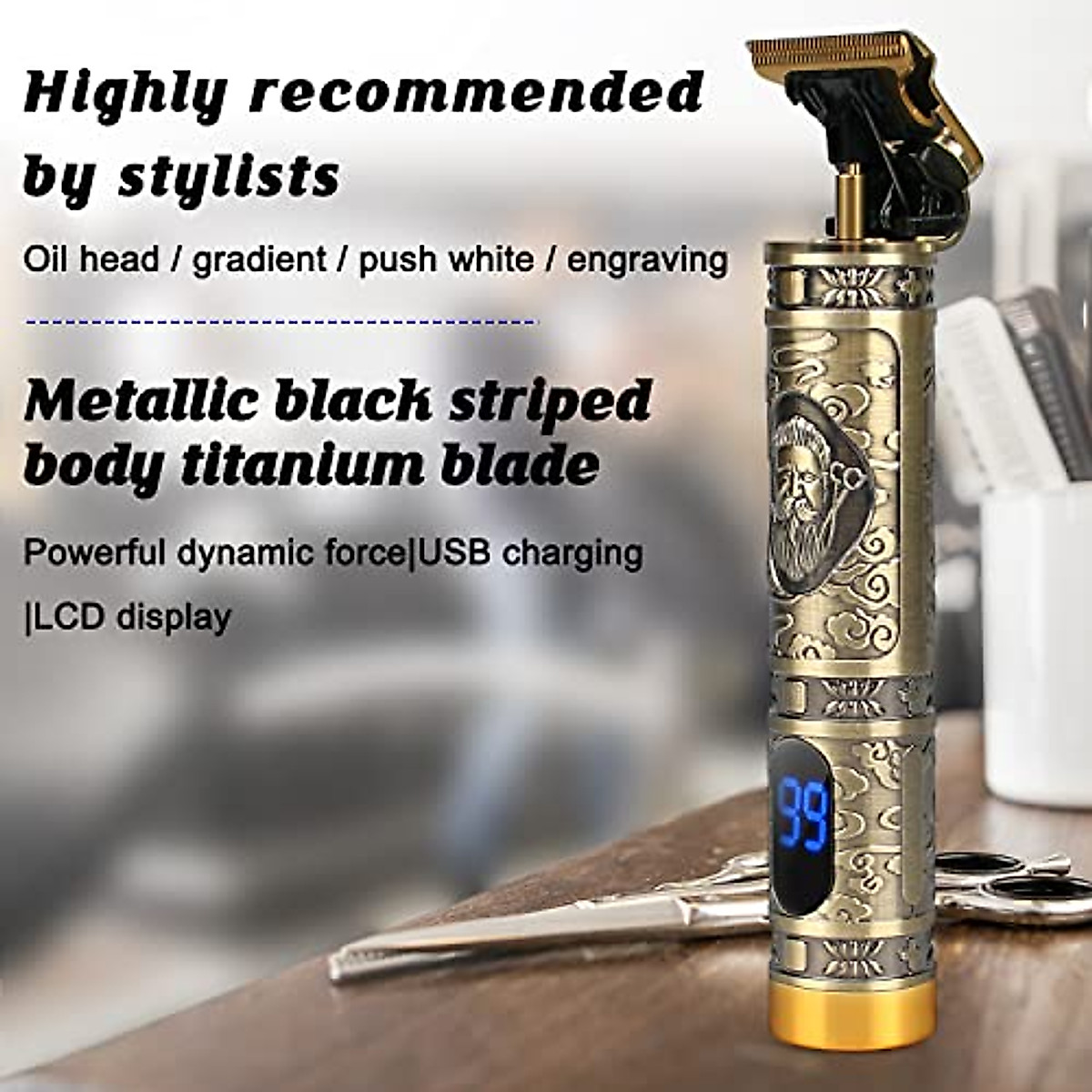 Innens Hair Clippers for Men, Professional Mens Hair Clippers Zero Gapped Cordless Hair Trimmer Professional Haircut & Grooming Kit for Men Rechargeable LED Display, Gifts for Men Dad Boyfriend