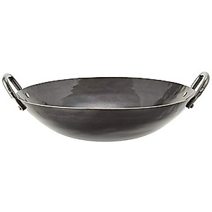 山田工業所 Yamada Iron Hammered Wok 27cm (Plate Thickness 1.2mm) Black