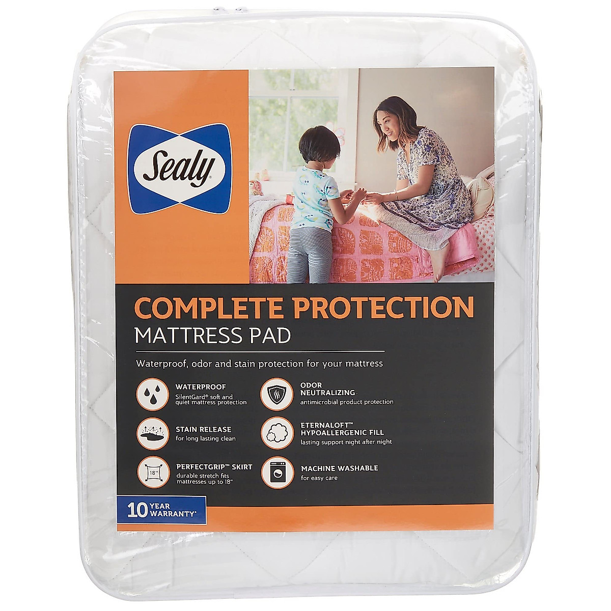 SEALY Complete Protection Mattress Pad Twin White