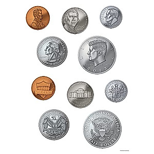 Teacher Created Resources (5337) Money - Coins Accents,Silver/Brown