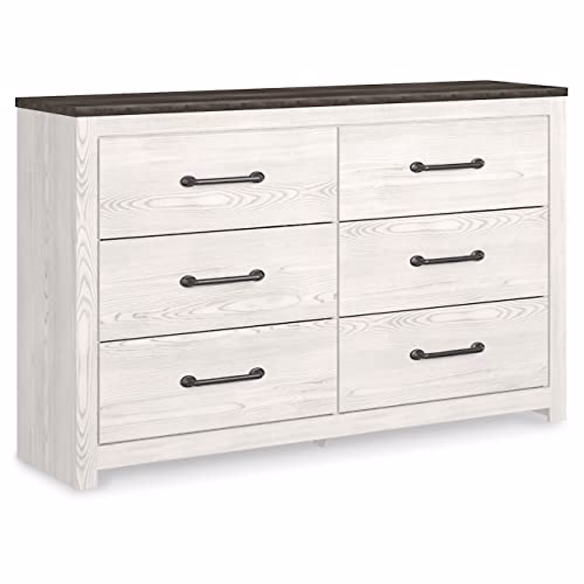 Signature Design by Ashley Gerridan Coastal 6 Drawer Dresser, Two Tone White