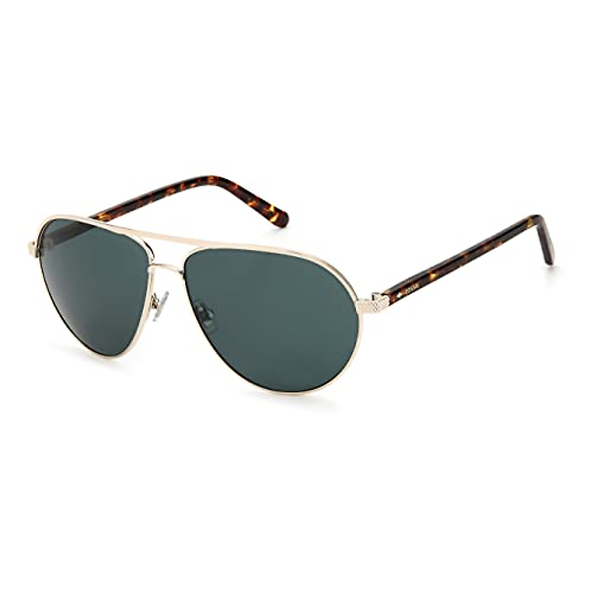 Fossil Men's Male Sunglass Style FOS 3125/G/S Aviator, Light Gold/Green, 59mm, 13mm