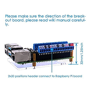 GeeekPi Micro GPIO Terminal Block Breakout Board Module for Raspberry Pi, GPIO Expansion Board Micro Connector for Raspberry Pi 4B/3B+/3B/2B/Pi Zero/Pi Zero W/Pi Zero 2 W