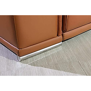 Blackjack Furniture Venice 8 Piece Sectional Sofa with 4-Power Recliners, Features Adjustable Headrest, Lumbar Support, USB and Wireless Charging Station, Extra Large Storage, 2 Consoles, Camel