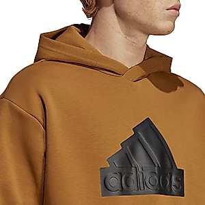 adidas Men's Future Icon Badge of Sport Hoodie, Bronze Strata, Small