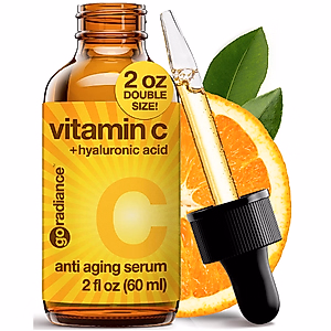 Double Size (2OZ), 20% Vitamin C Serum for Face with Hyaluronic Acid, Face Serum Vitamin C, Vitamin C for Face Serum for Women, Vitamin C Oil for Face, Vit C Serum for Face, Vitamin C Face Serum