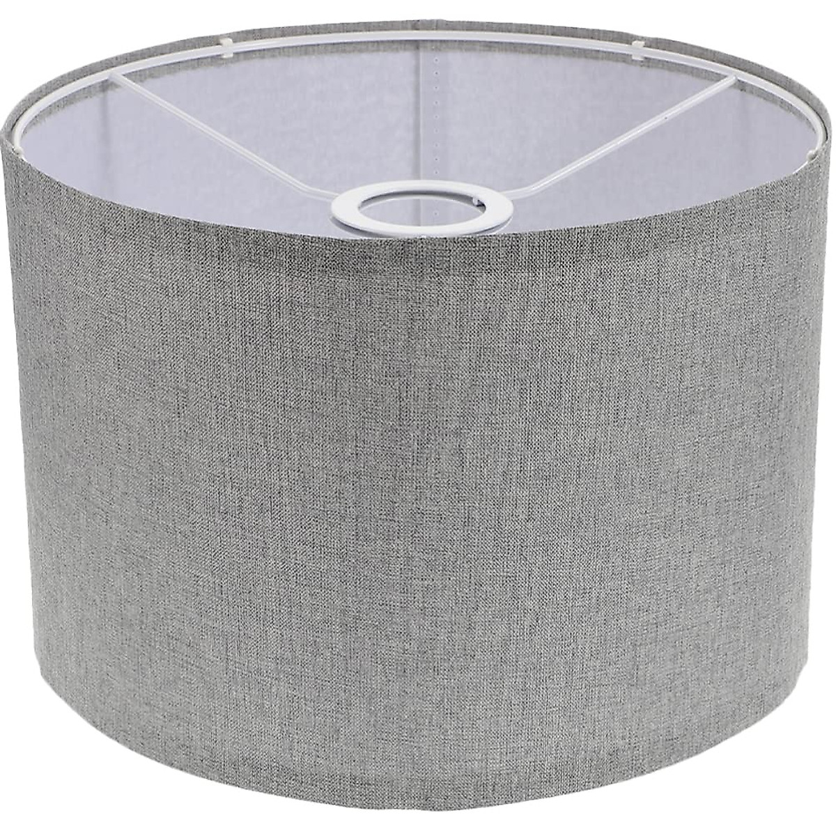 BESPORTBLE Cloth Lamp Shades Drum Lampshades for Chandeliers Floor Light and Table Lamp, Replacement Shade Natural Linen Hand Crafted Desk Cover Light Grey 20x20x18cm