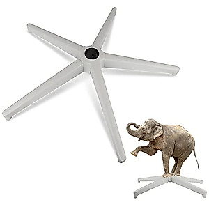 Desk Chair Base Replacement 28 Inch with Reinforced Metal Legs-Chair Bottom Part for Most Chairs, Universal Gas Cylinder and Caster Sockets,Grey