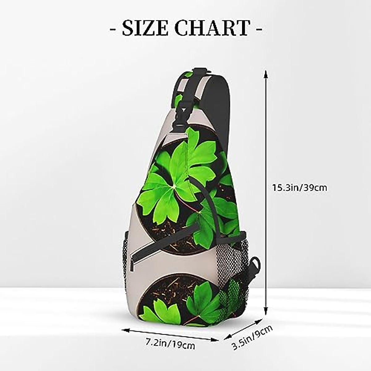 SSIMOO St Patricks Day Leaves Fashion Chest Bag,Travel Bag,Light And Comfortable Satchel-Multi-Purpose Small Backpack