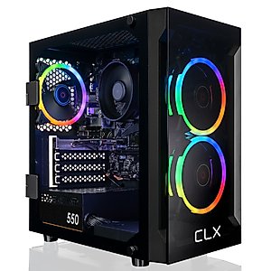 CLX SET TGMSETRXM2501BM Gaming Desktop Computer - AMD Ryzen 7 5700G Octa-core [8 Core] 3.80 GHz - 16 GB RAM DDR4 SDRAM - 1 TB M.2 PCI Express NVMe SSD - Mini-tower - Black