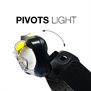 Energizer Vision LED Headlamp, Bright Headlamp for Camping, Water Resistant Emergency Light, Includes Batteries, Pack of 1