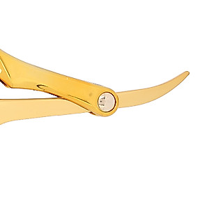 Razor Professional Foldable Straight Razor Barber Men's Razor Shaver Plating Blade Holder Razor Holder for Precise Beard Wet Shave(Golden plating)