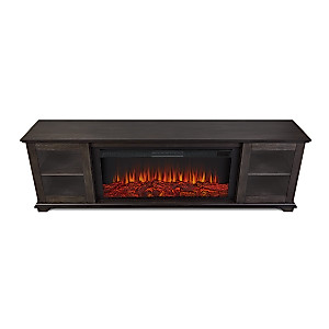 Benjamin Landscape Media Electric Fireplace in Weathered Wood by Real Flame