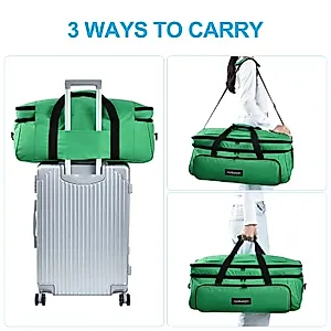 aceyoon Carrying Case for CRICUT, Double-Layer CRICUT organize and Storage Tote Bag with Dust Cover for CRICUT Cut Machine, Compatible with Explore air 2, Maker, Maker3