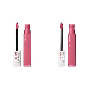 Maybelline New York Super Stay Matte Ink Liquid Lipstick, Long Lasting High Impact Color, Up to 16H Wear, Inspirer, Light Mauve Pink, 0.17 fl.oz (Pack of 2)