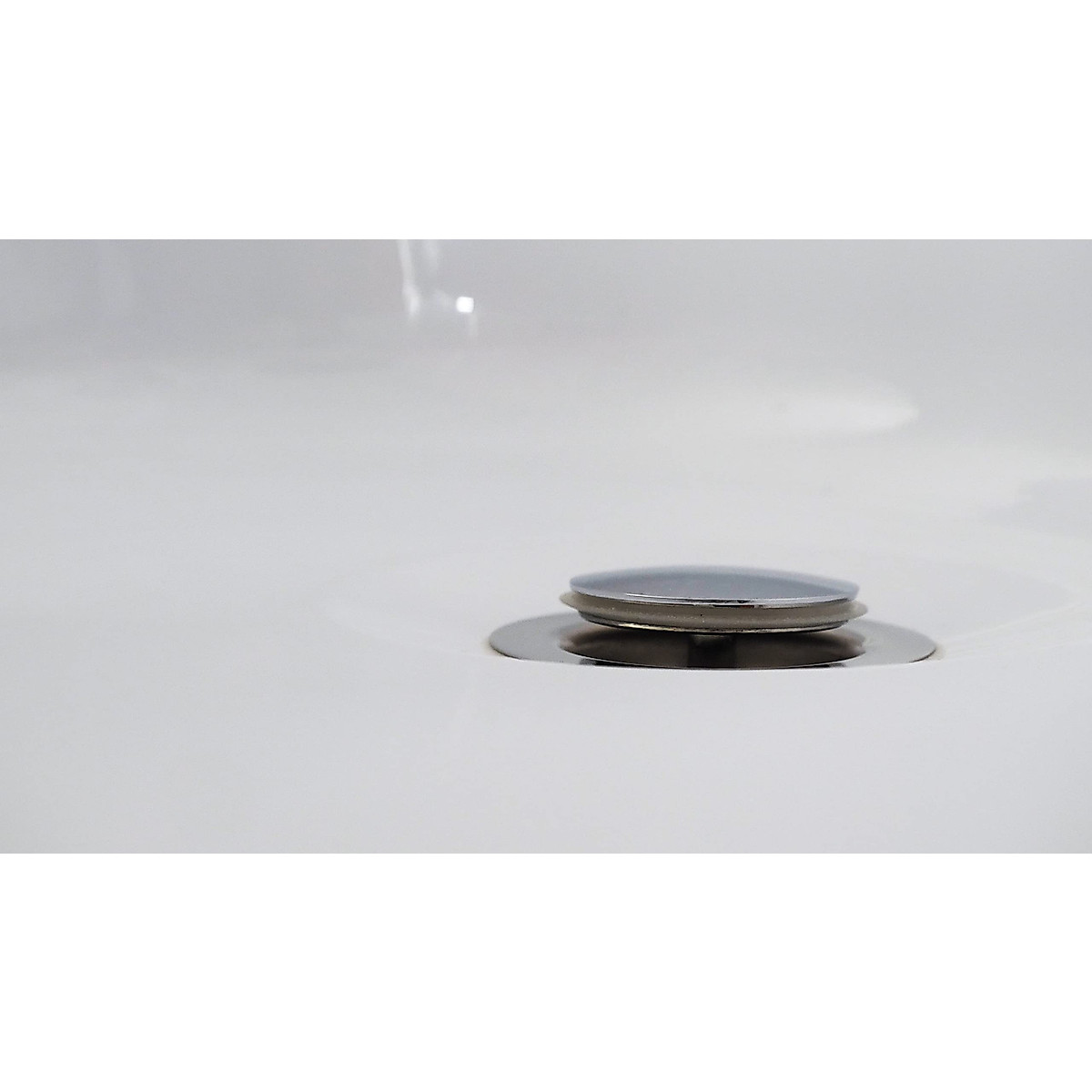 DESIGN HOUSE 522706 Toe Tap Bath Drain in Satin Nickel