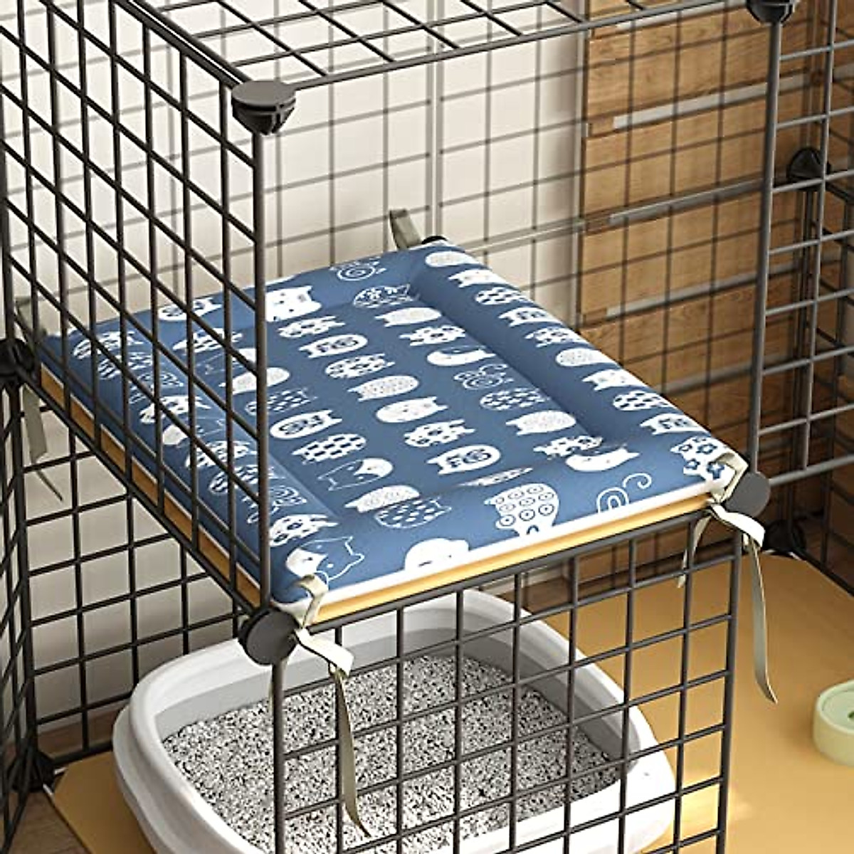 Cat Cage, Cat Crates for Indoor Cats Cat Playpen , Cat Outdoor Enclosure Diy Cat Playpen Metal Kennel with Platform Mat for 1-2 Cats, Ferret, Chinchilla, Rabbit, Small Animals ( Size : 75*39*73cm )