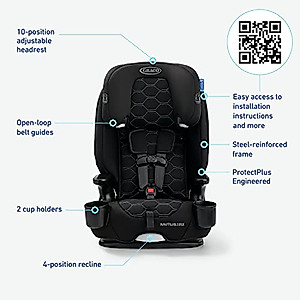 Graco Nautilus 2.0 LX 3-in-1 Harness Booster Car Seat ft. InRight Latch, Hex