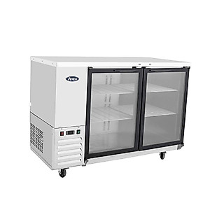 Atosa MBB48G Two Section 50W Back Bar Cooler with Glass Doors