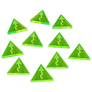 LITKO Space Fighter 2nd Edition Tokens | Compatible with Star Wars: X-Wing Miniatures Game | Pack of 10 (Triangular Evade Tokens)