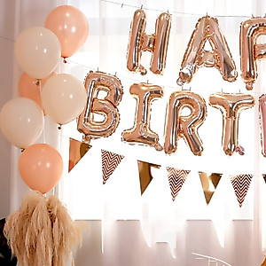 Rose gold 50th birthday decorations for woman number 50 happy birthday balloons letters for man balloon banner party Supplies for him