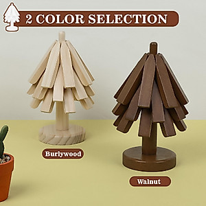 Tree Coasters - Wooden Tree Coasters Set of 3 - Wooden Trivets for Hot Dishes - Heat Resistant Wooden Mat Potholders - Stylish Wooden Mats for Kitchen and Dining