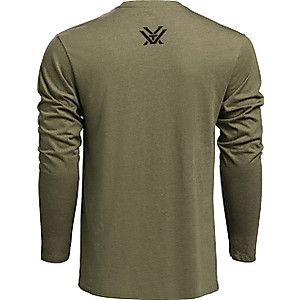 Vortex Optics Core Logo Long Sleeve Shirts (Military Heather, Medium)