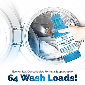 Stanley Home Products Aqua Clean Concentrate - Delicate Laundry Detergent - Gentle Formula Effectively Cleans Tough Stains in Minutes Protects Fine Wool Knits and Other Fabrics Wash Up to 64 Loads