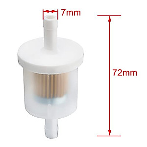 Harbot 49019-0027 Fuel Filter for Kawasaki 49019-7001 49019-7005 49019-0014 1/4" Inline Fuel Filter for Briggs and S 691035 493629 5065 2hp 17.5hp 27hp 35hp Engines John Deere AM108356