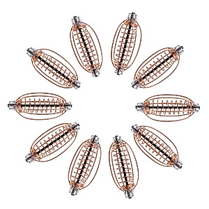 N.1 10pcs Spring Fishing Feeder Carp Сrucian Fishing Bait Cage Steel Spring Fishing Feeder (25)