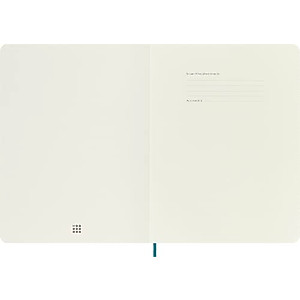 Moleskine Classic Notebook, Soft Cover, XL (7.5" x 9.5") Ruled/Lined, Reef Blue, 192 Pages