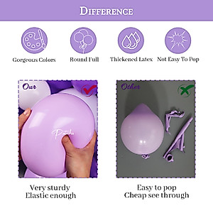 Pateeha Baby Shower Decorations for Girl 140 Pcs Purple Balloon Garland Kit Lavender Metallic Purple Silver Balloon Arch 12 Pcs Butterfly Stickers for Wedding Birthday Party Decorations