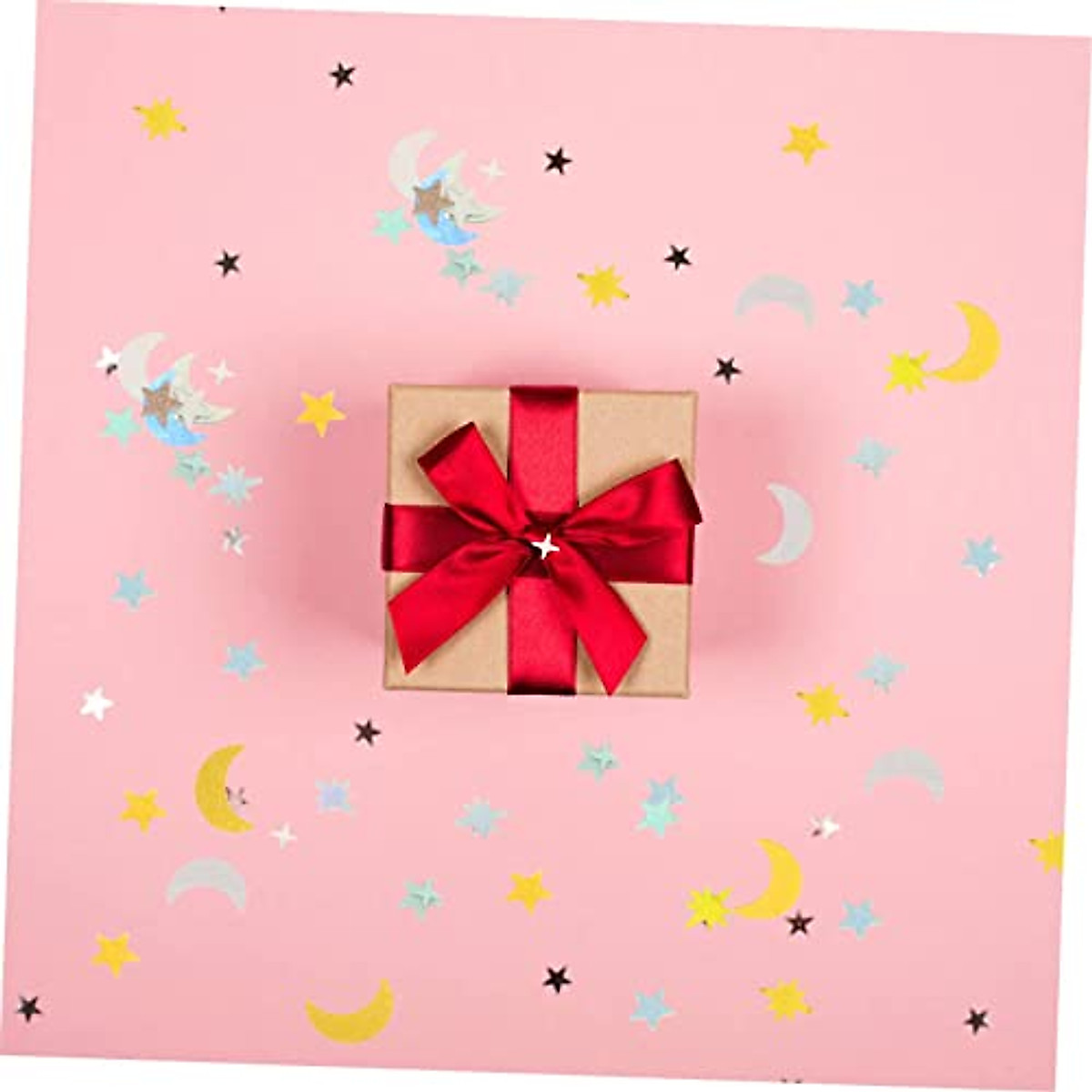 WIAMEE 3pcs 1 Stylesilver Decors and Mixed Balloon Iridescent Style Metallic Wedding Birthday Scatters Table Decorations DIY Decor Star of Festival Moon Decorative Party Glitter