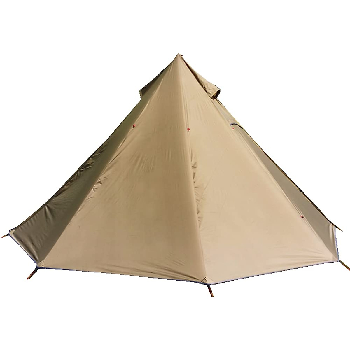 Genma0 Ultralight 2 Person Tipi Hot Tent with Fire Retardant Stove Jack for Flue Pipes with 2 Doors Brown Green (Brown-Green)