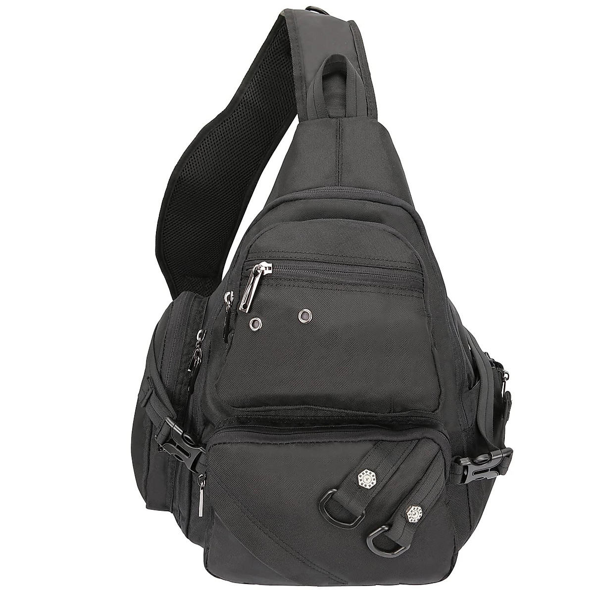 Vanlison Crossbody Sling Bag Backpack for Men & Women Large Fits 13" Laptop Tablets Black