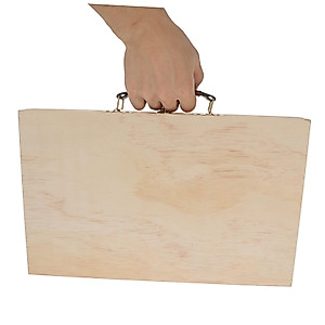 1pc Box Painting Box Drawing Art Accessory Watercolor Oil Pen Case Lightweight Colored Pen Case Wooden Drawing Case Wooden Pigment Empty Container Drawing Pencils Storage Case